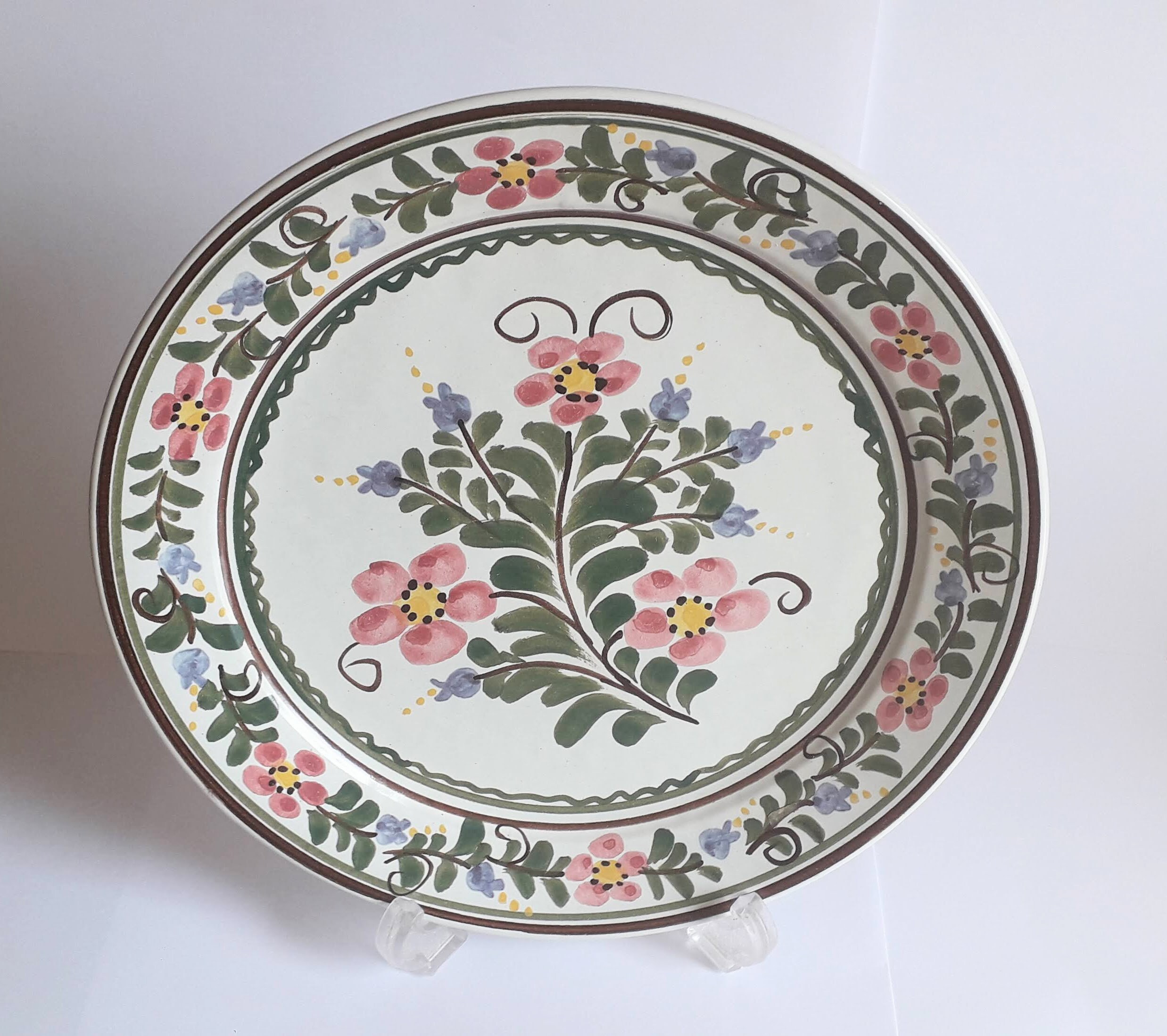 STOOB POTTERY, AUSTRIA - Handmade Display Plaque/plate (8.25 Inches Dia ...