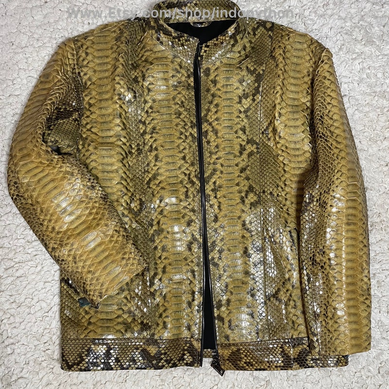 Snake Skin Biker Jackets Mens - Etsy