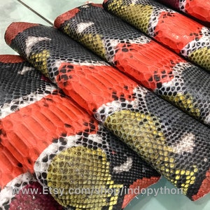 Genuine Python Leather, Natural Python Leather, Hide Snake Skin ...