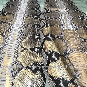 Genuine Python Leather, Natural Python Leather, Hide Snake Skin, Gray ...