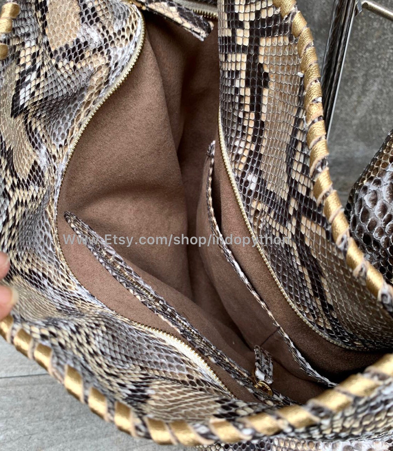 Brown Python Bag Hobo Bag Python Bag python Purse - Etsy