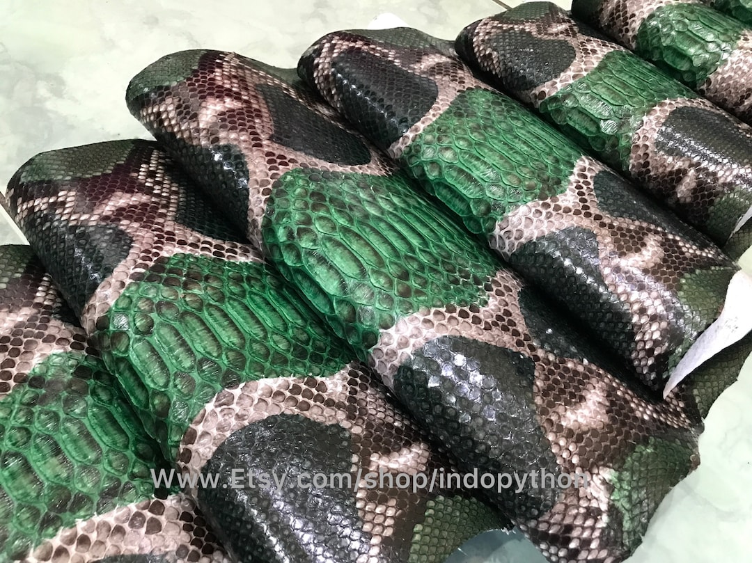 Genuine Python Leather, Natural Python Leather, Hide Snake Skin ...
