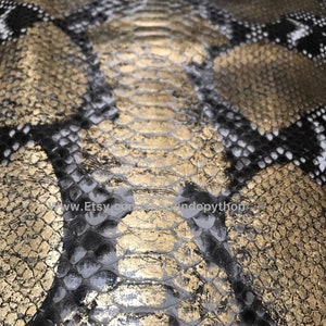 Genuine Python Leather, Natural Python Leather, Hide Snake Skin, Gray ...