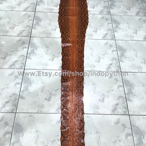 Genuine Python Leather, Natural Python Leather, Hide Snake Skin, Brown ...