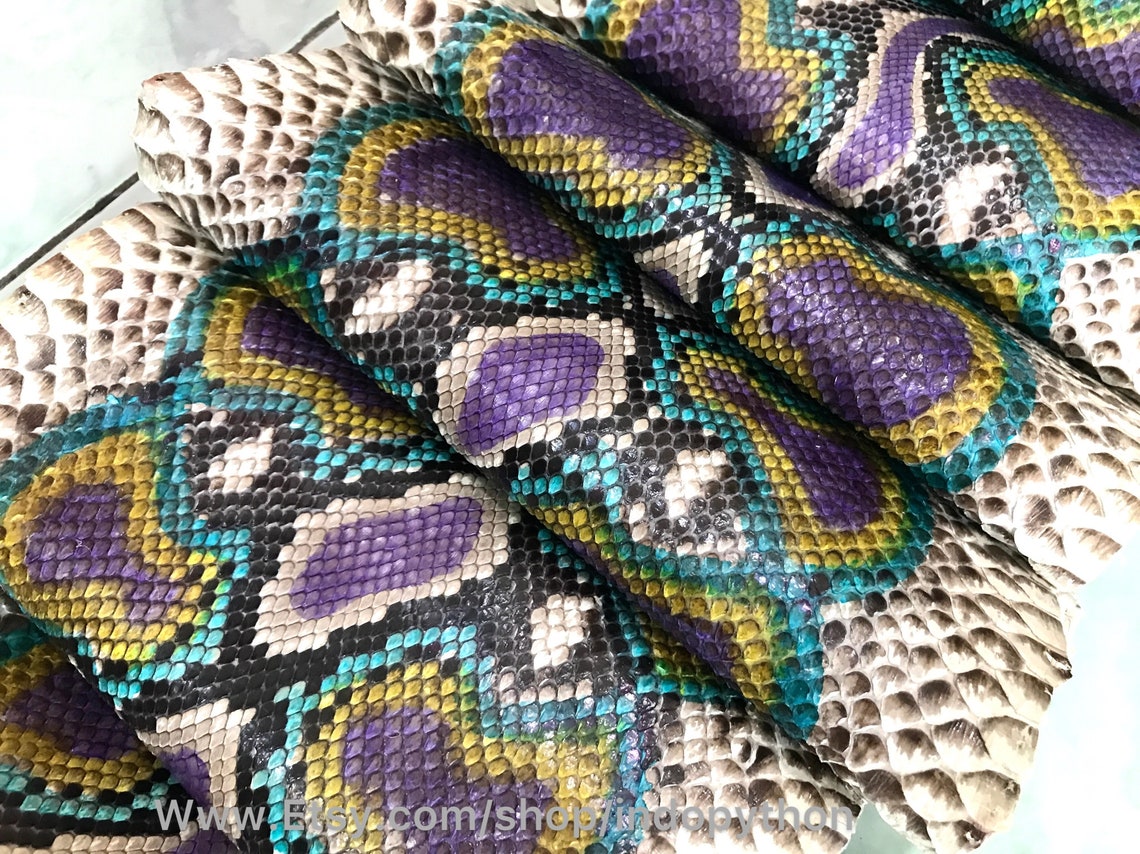Genuine Python Leather Natural Python Leather Hide Snake - Etsy