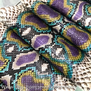 Genuine Python Leather, Natural Python Leather, Hide Snake Skin ...