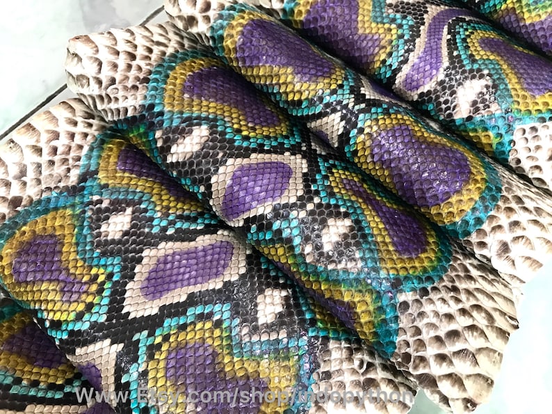 Genuine Python Leather Natural Python Leather Hide Snake - Etsy