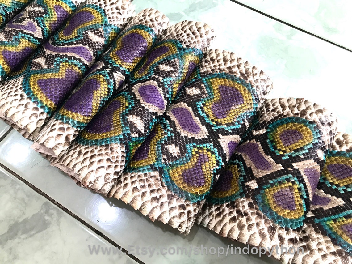 Genuine Python Leather Natural Python Leather Hide Snake - Etsy