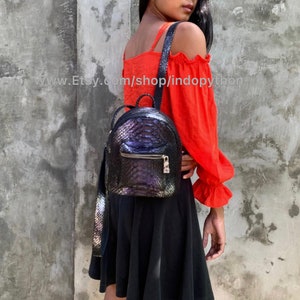 Python Backpack #black Backpack #women Backpack #leather Backpack # ...