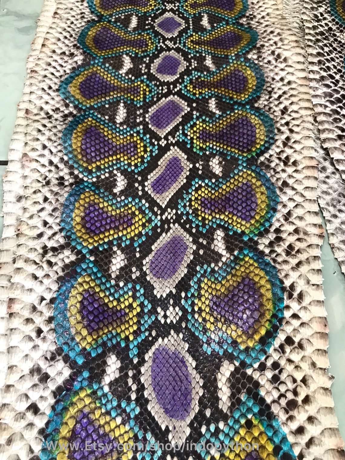 Genuine Python Leather Natural Python Leather Hide Snake - Etsy