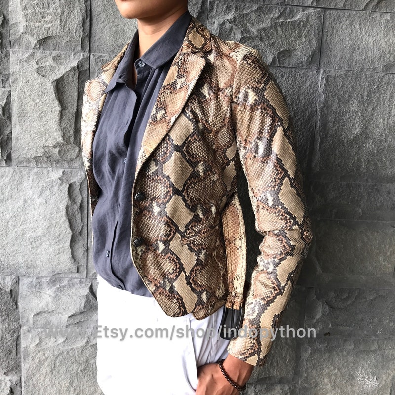 Snake Skin Biker Jackets Mens - Etsy