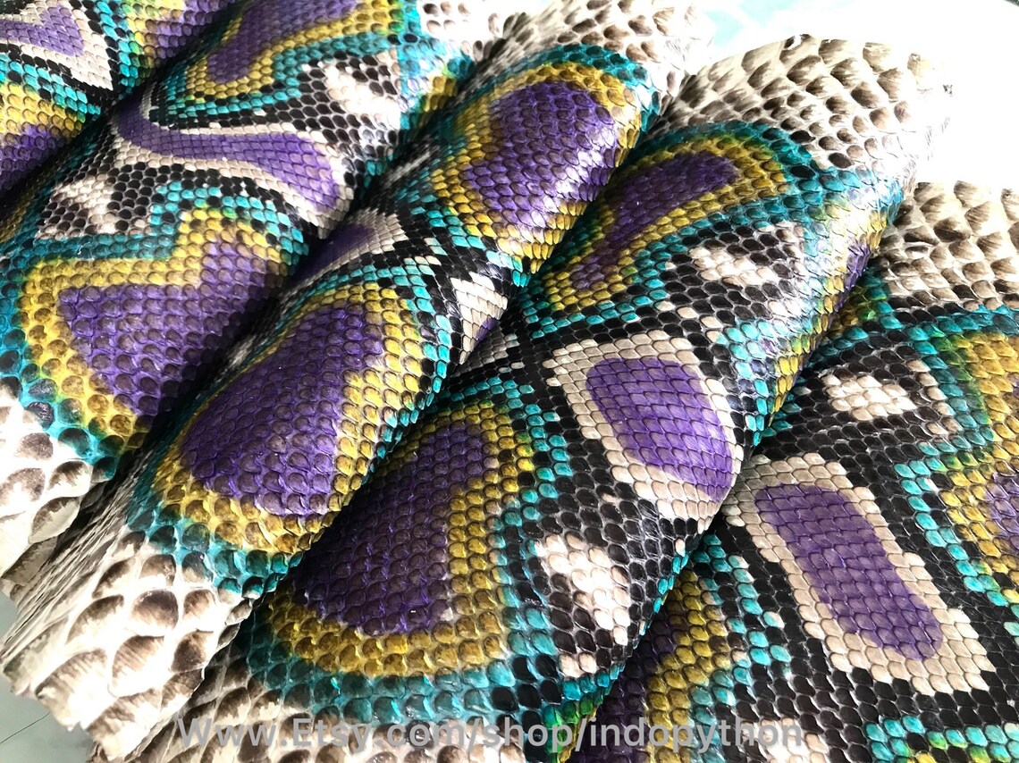 Genuine Python Leather Natural Python Leather Hide Snake - Etsy