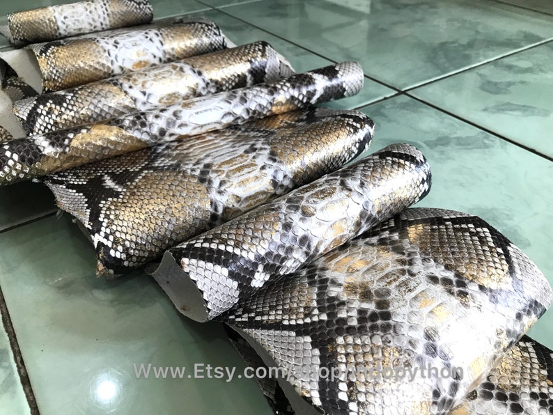 Genuine Python Leather Natural Python Leather Hide Snake - Etsy
