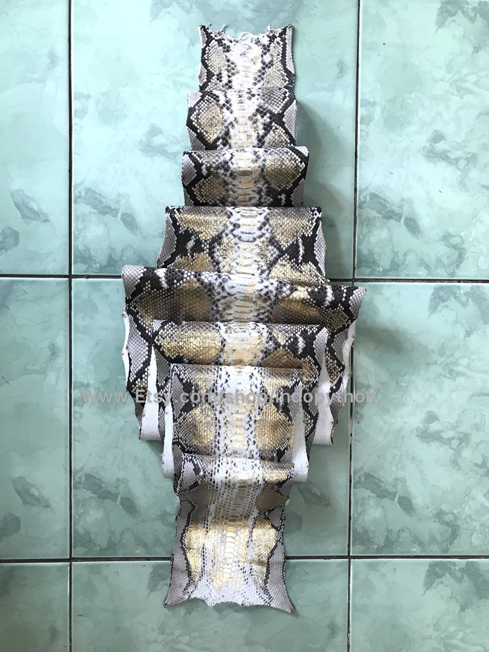 Genuine Python Leather Natural Python Leather Hide Snake - Etsy