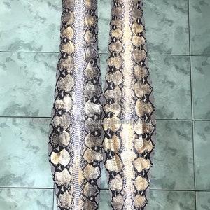 Genuine Python Leather, Natural Python Leather, Hide Snake Skin, Gray ...