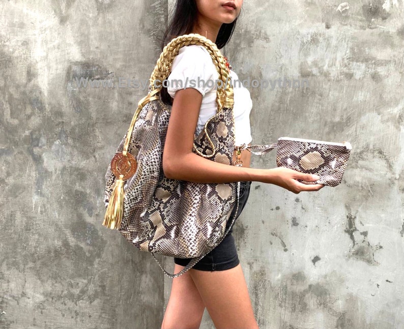 Brown Python Bag Hobo Bag Python Bag python Purse - Etsy