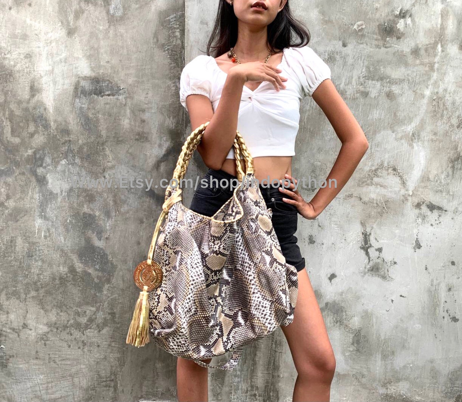 Brown Python Bag Hobo Bag Python Bag python Purse - Etsy