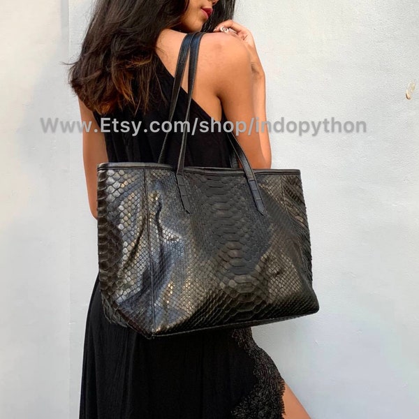 Black Leather Bag - Etsy