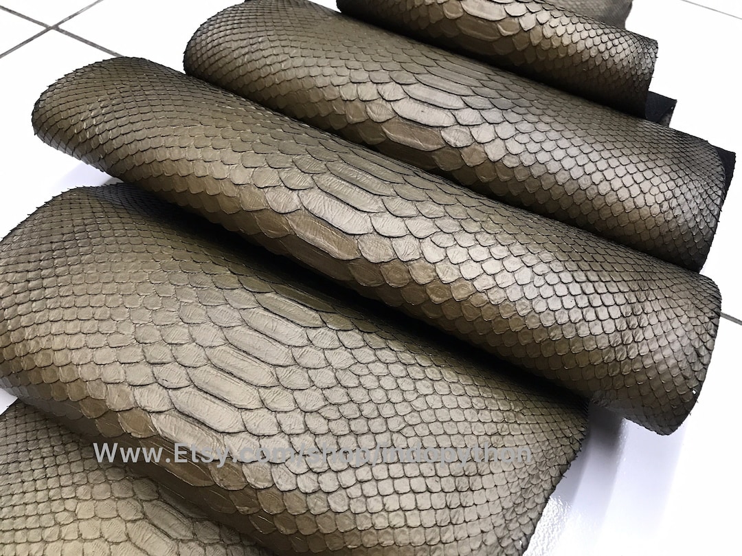 Khaki Python Leather, Natural Python Leather, Hide Snake Skin, Khaki ...