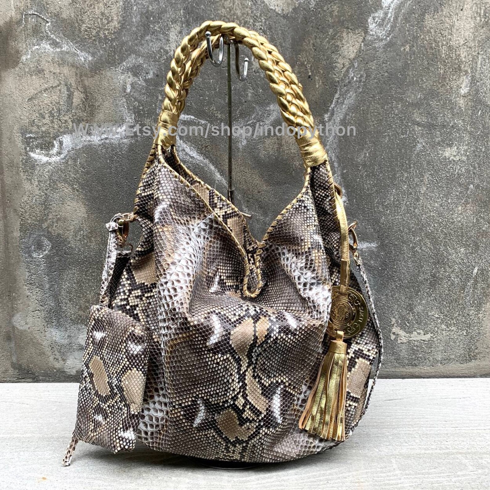 Brown Python Bag Hobo Bag Python Bag python Purse - Etsy