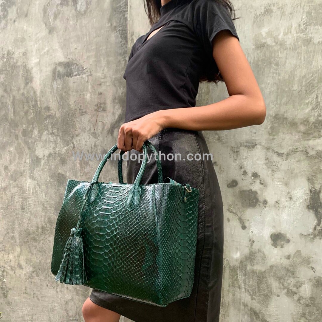 Python Bag #green Bag #snakeskin Bag #snakeskin Purse #gift for Her # ...