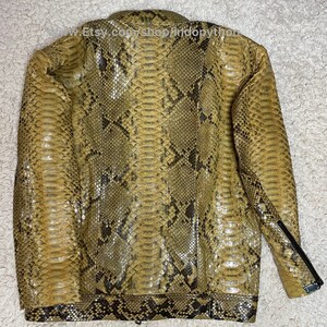 Man Python Jacket, Man Leather Jacket, Moto Jacket, Python Blazer, Long ...