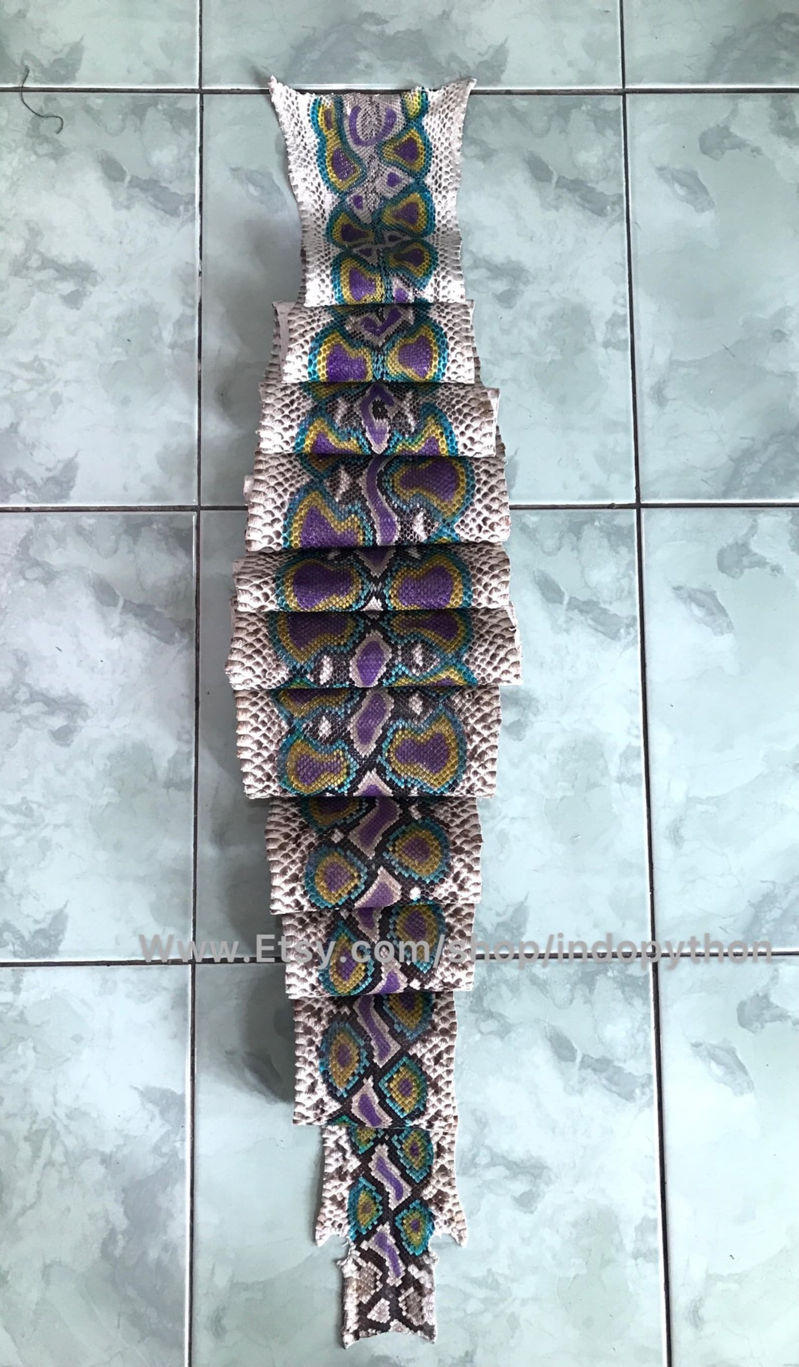 Genuine Python Leather Natural Python Leather Hide Snake - Etsy