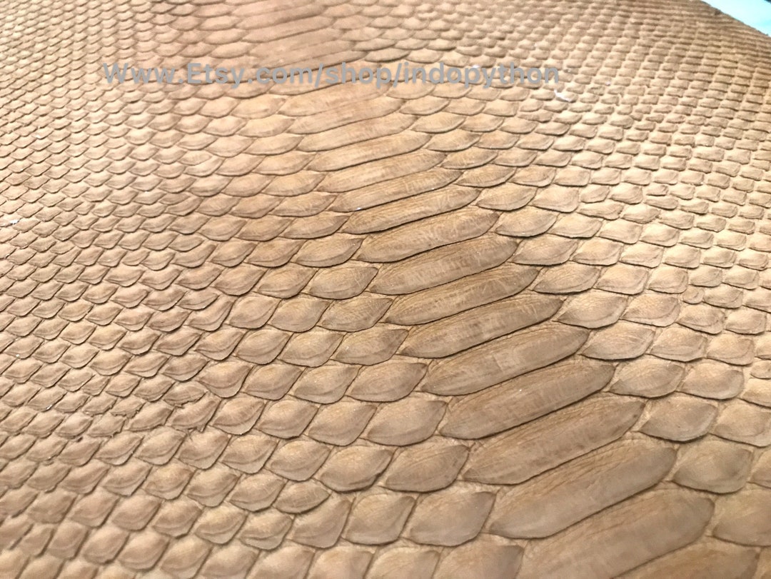 Genuine Python Leather, Natural Python Leather, Hide Snake Skin, Mocha Snake Skin, Real Python ...