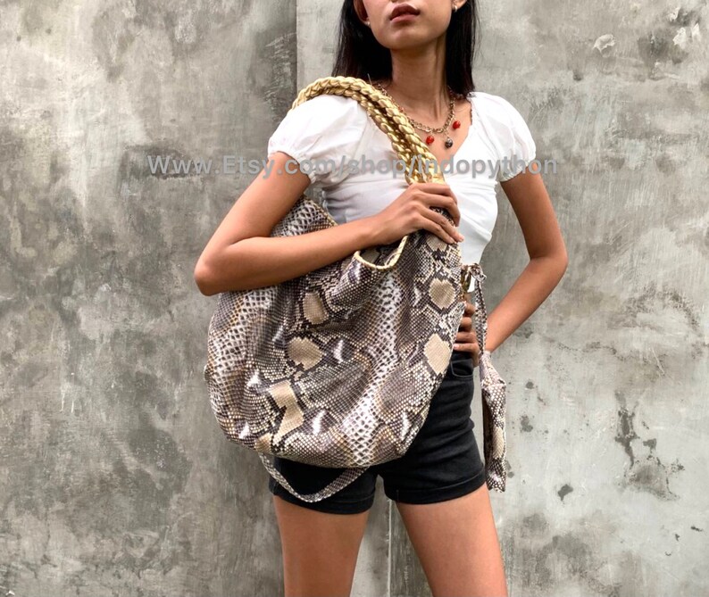 Brown Python Bag Hobo Bag Python Bag python Purse - Etsy