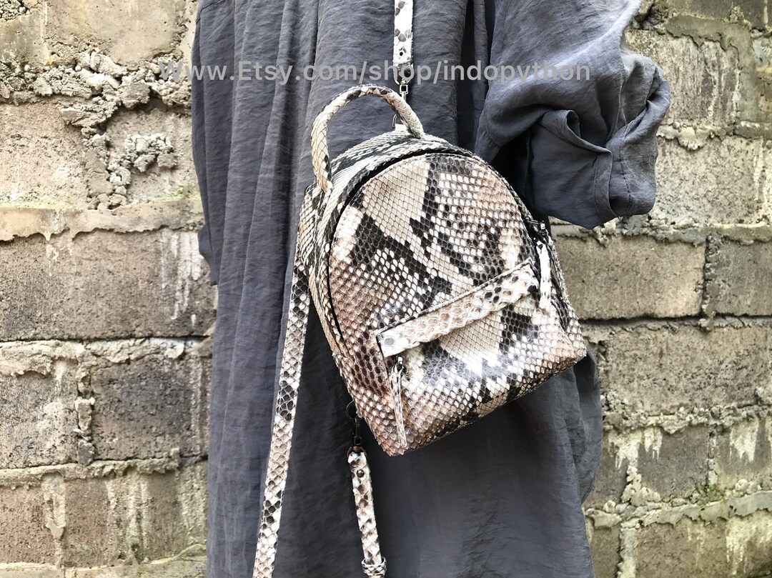 Python Bag #python Backpack #leather Backpack #small Backpack # ...