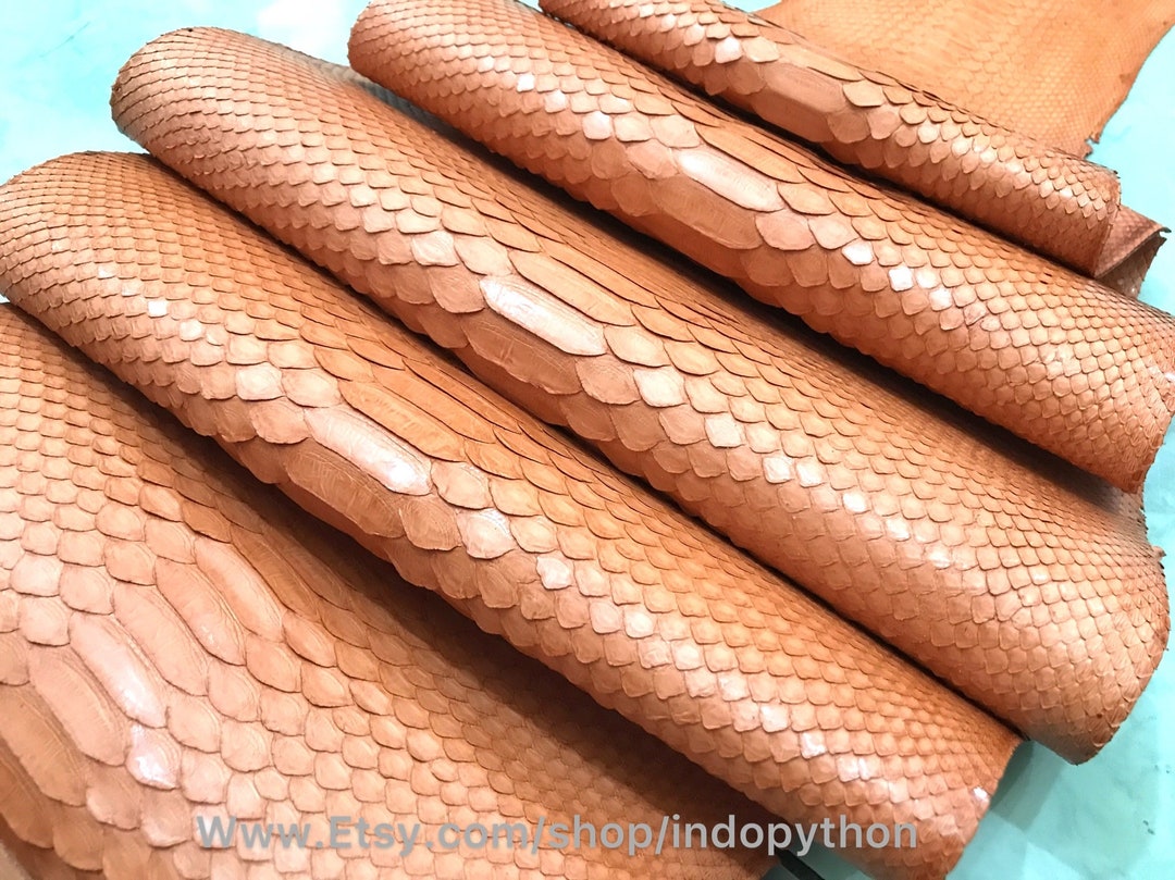 Genuine Python Leather, Natural Python Leather, Hide Snake Skin, Camel Snake Skin, Real Python ...