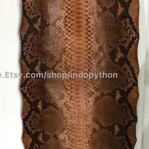 Genuine Python Leather, Natural Python Leather, Hide Snake Skin, Brown ...