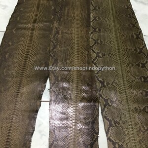 Genuine Python Leather, Natural Python Leather, Hide Snake Skin, Green Snakeskin, Green Python ...