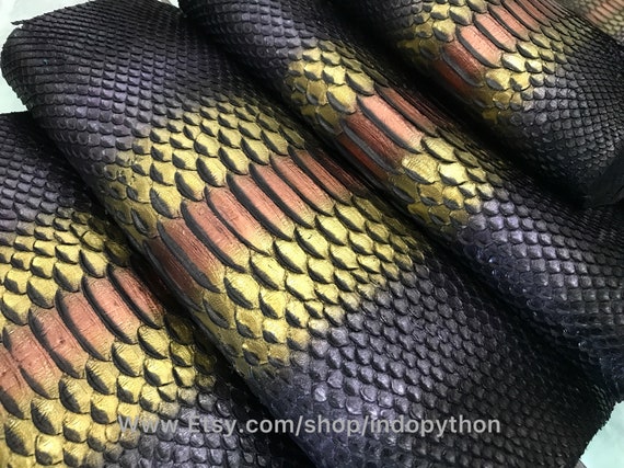 Genuine Python Leather Natural Python Leather Hide Snake - Etsy