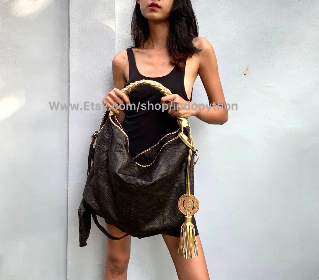 Brown Bag Python Bag Snakeskin Bag Brown Purse Gift for Her Fashion Bag ...