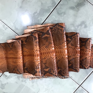 Genuine Python Leather, Natural Python Leather, Hide Snake Skin, Brown ...