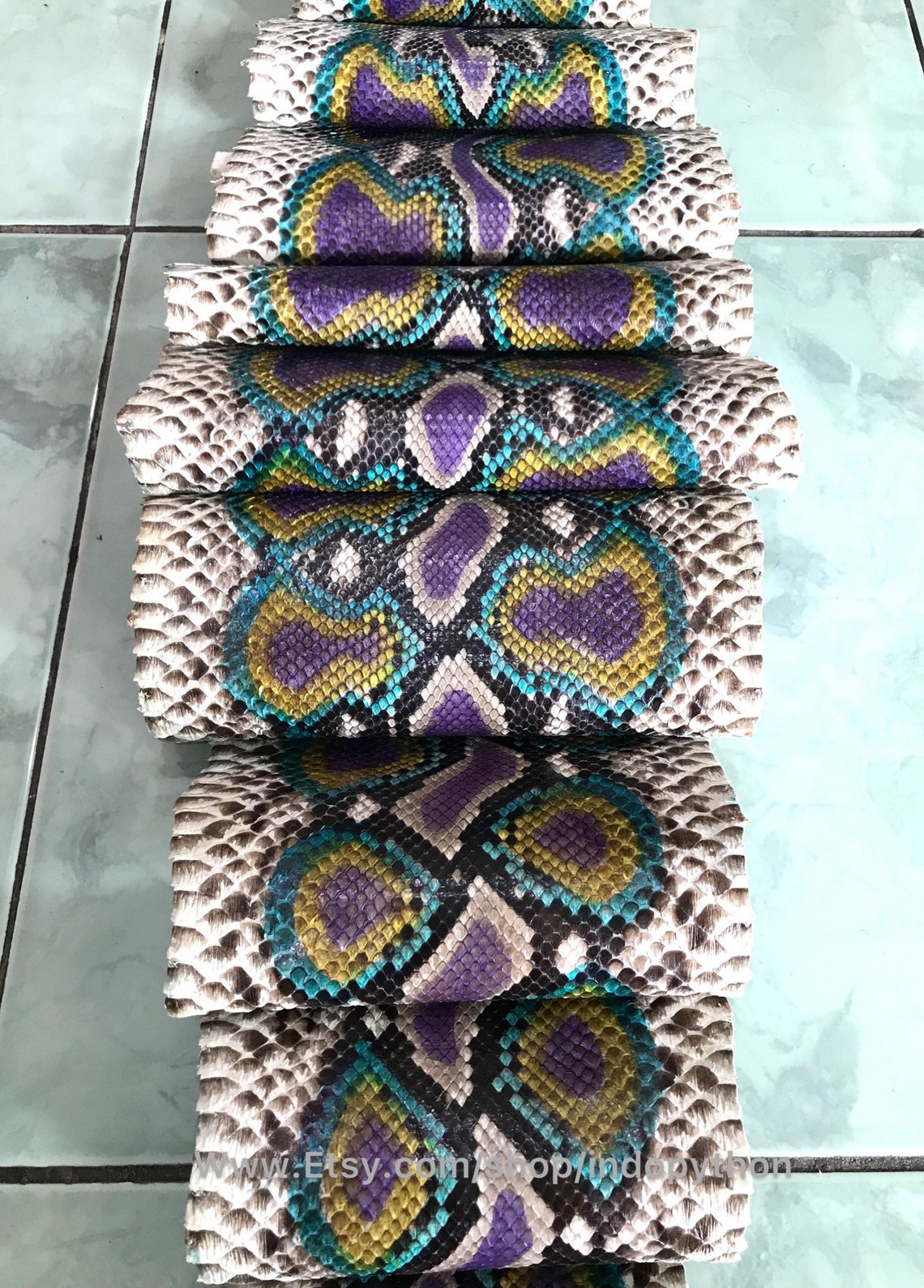 Genuine Python Leather Natural Python Leather Hide Snake - Etsy