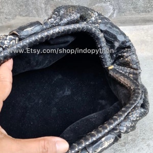 Python Bag #cloud Bag #snakeskin Bag #black Bag #gift for Her #genuine ...