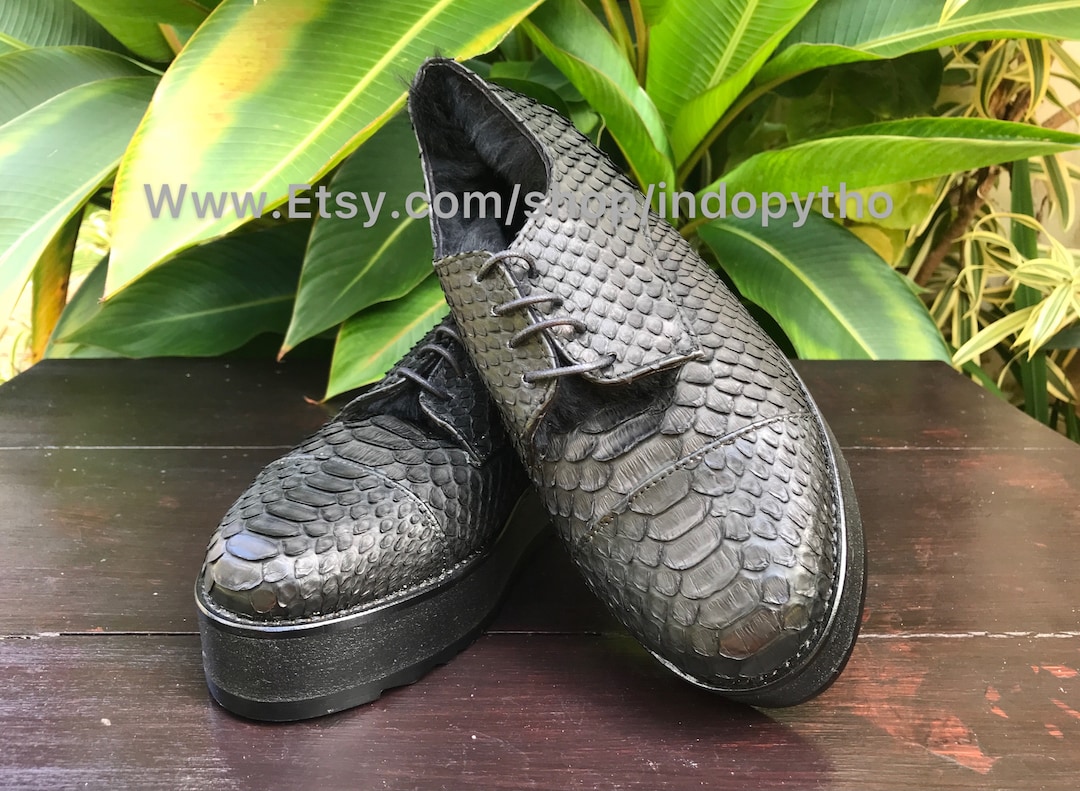 Python Shoes, Black Shoes, Black Sneakers, Python Sneakers, Snakeskin ...