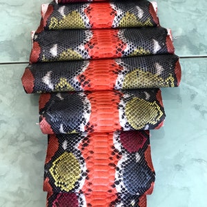 Genuine Python Leather, Natural Python Leather, Hide Snake Skin ...