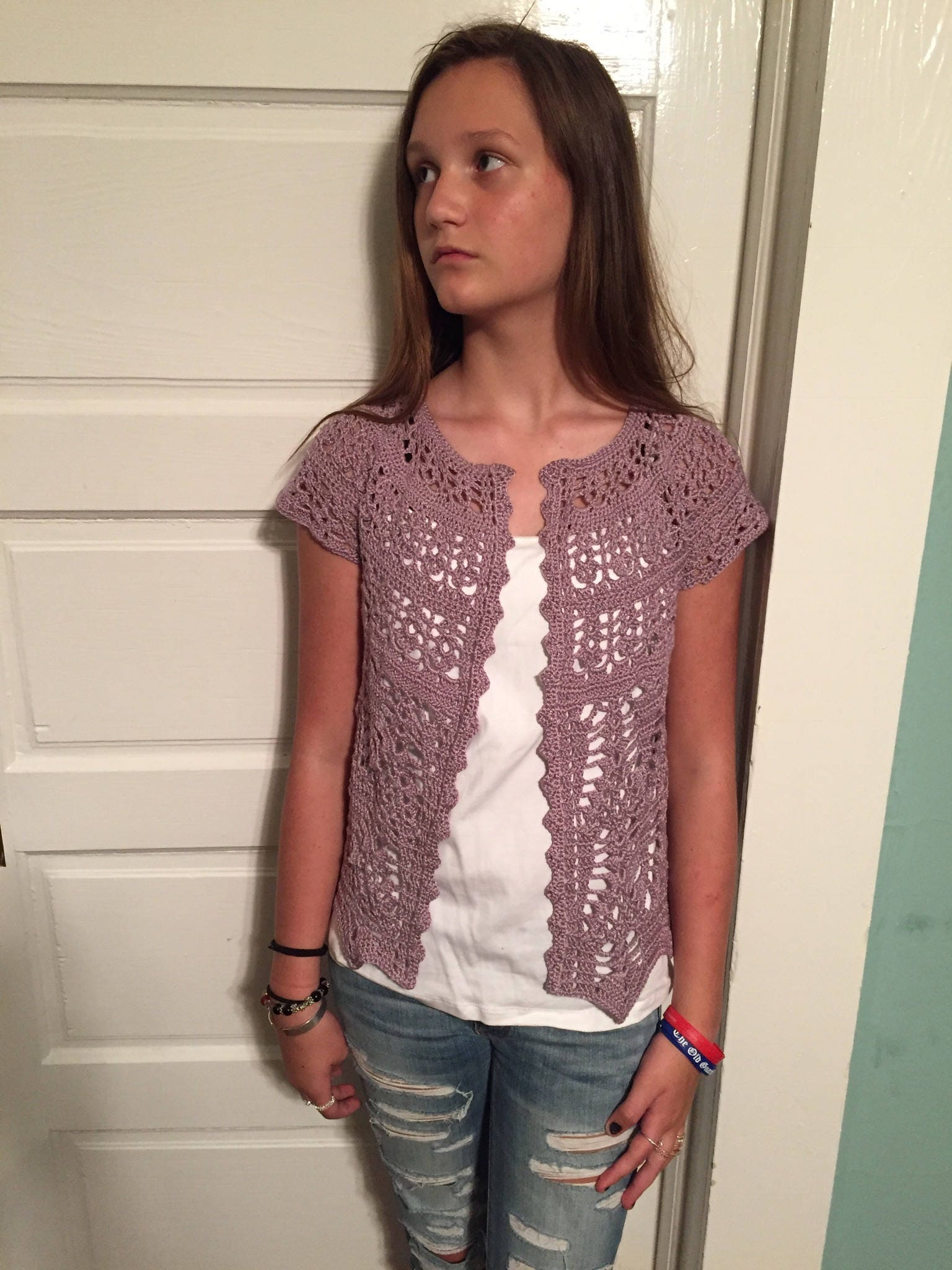 Girls Crochet Cardigan - Etsy