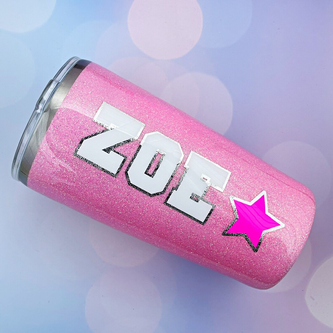 Varsity Letter Tumbler, Patch Letter Tumbler, Personalized Tumbler ...