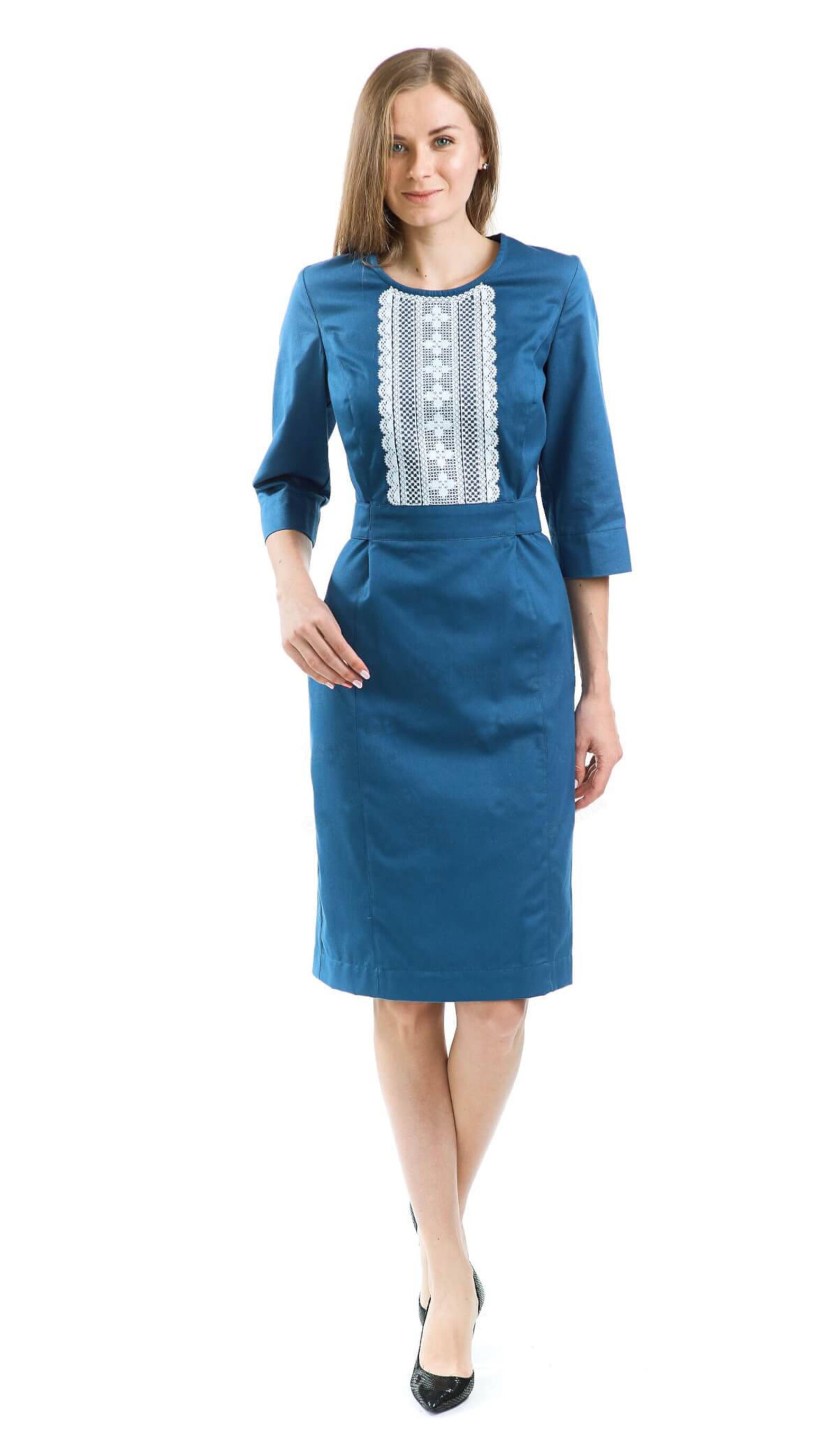 SALE Vyshyvanka Ukrainian dress Blue dress National | Etsy