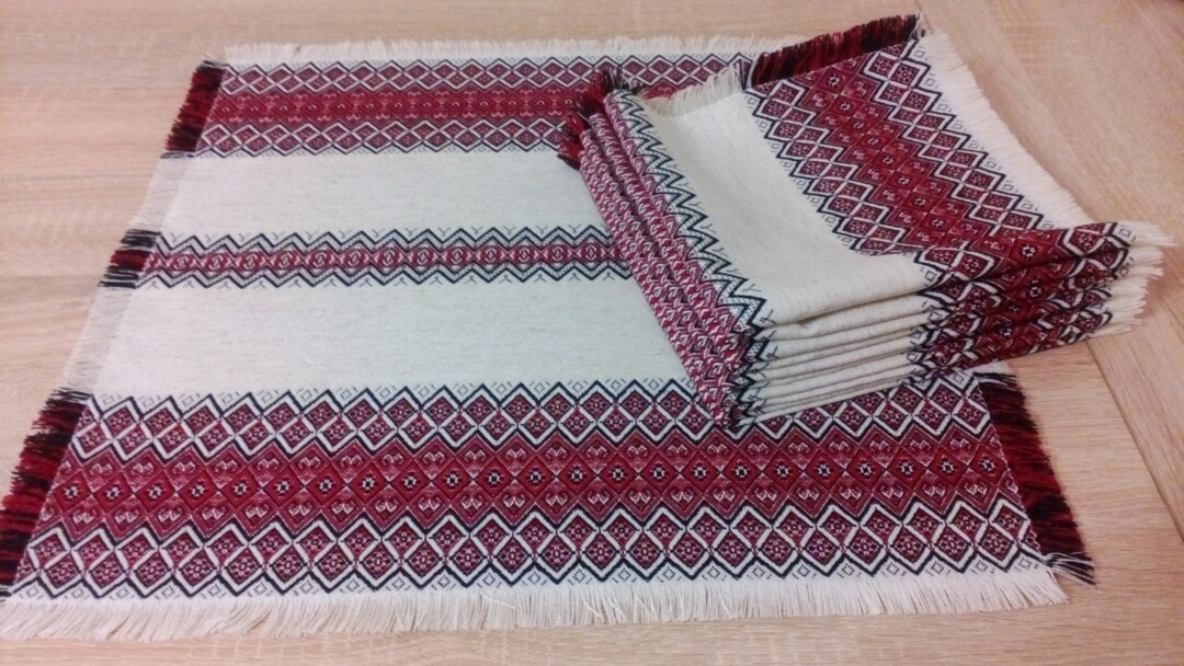 Ukrainian Easter Set of Table Napkins Rustic Decor Ukrainian ...