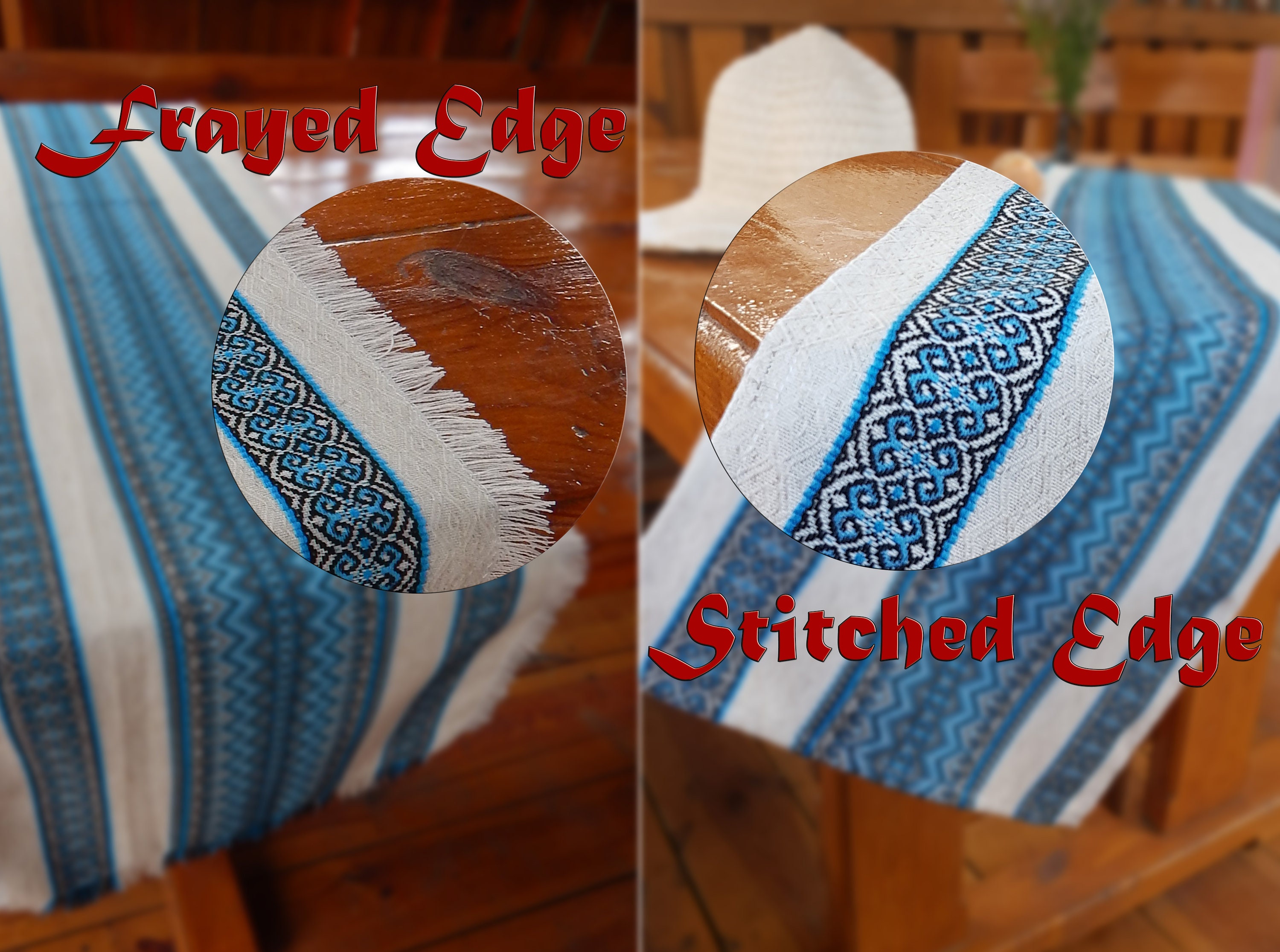 Easter Ukrainian Table Runner, Wedding Centerpiece With Blue Ornament ...