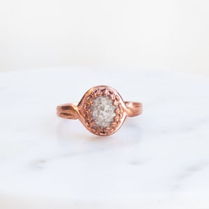 Temple Stone Crown Ring Copper Free US Shipping - Etsy