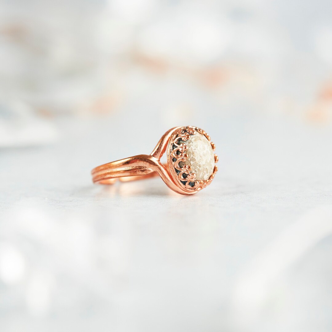 Temple Stone Crown Ring Copper Free US Shipping - Etsy