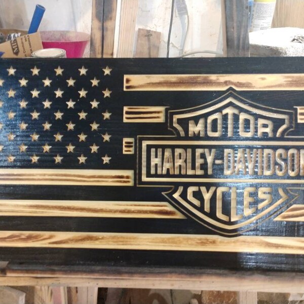 Harley Davidson Wooden Signs - Etsy