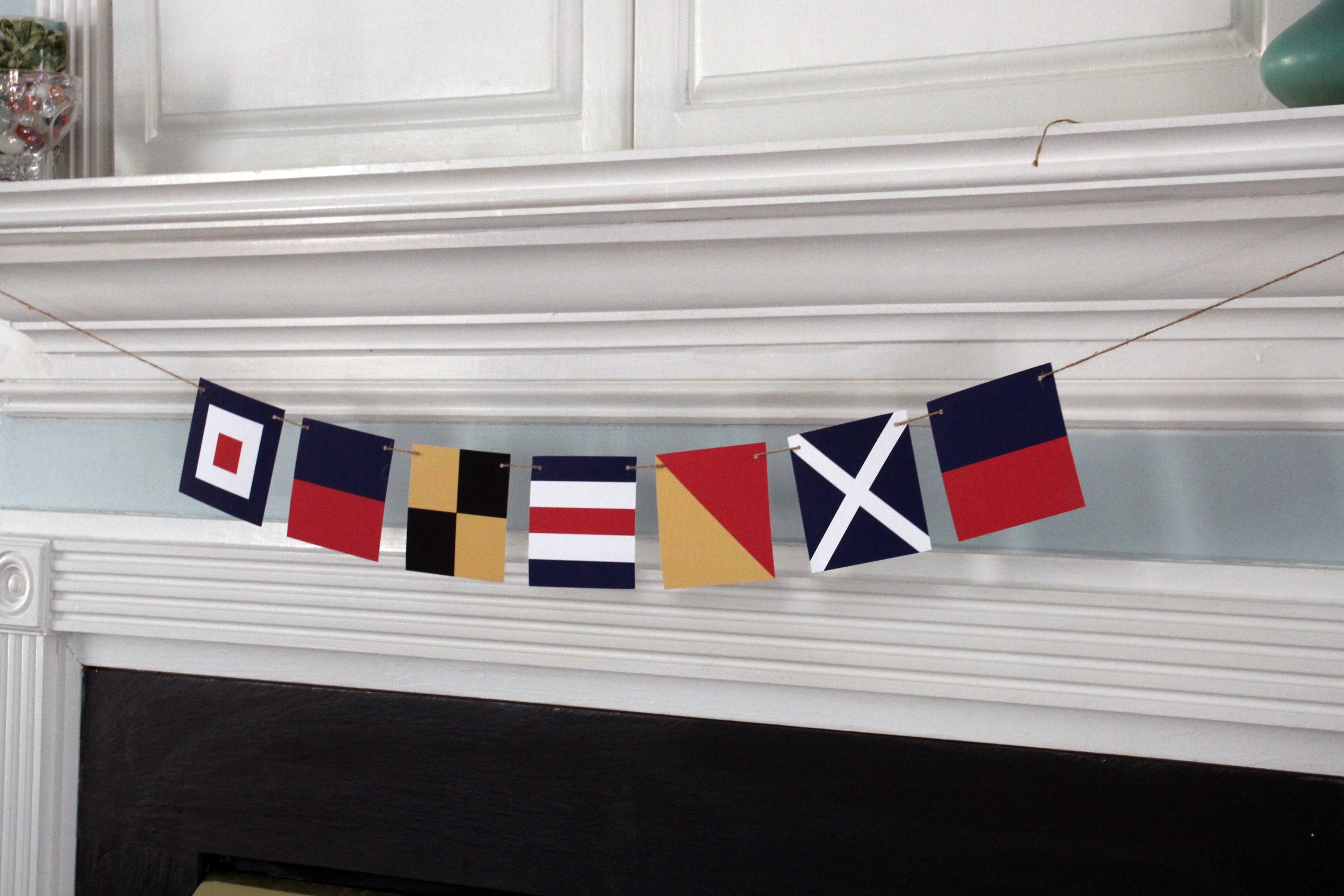 Nautical Flag Banner Coastal Decor Beach House Nautical Flag - Etsy