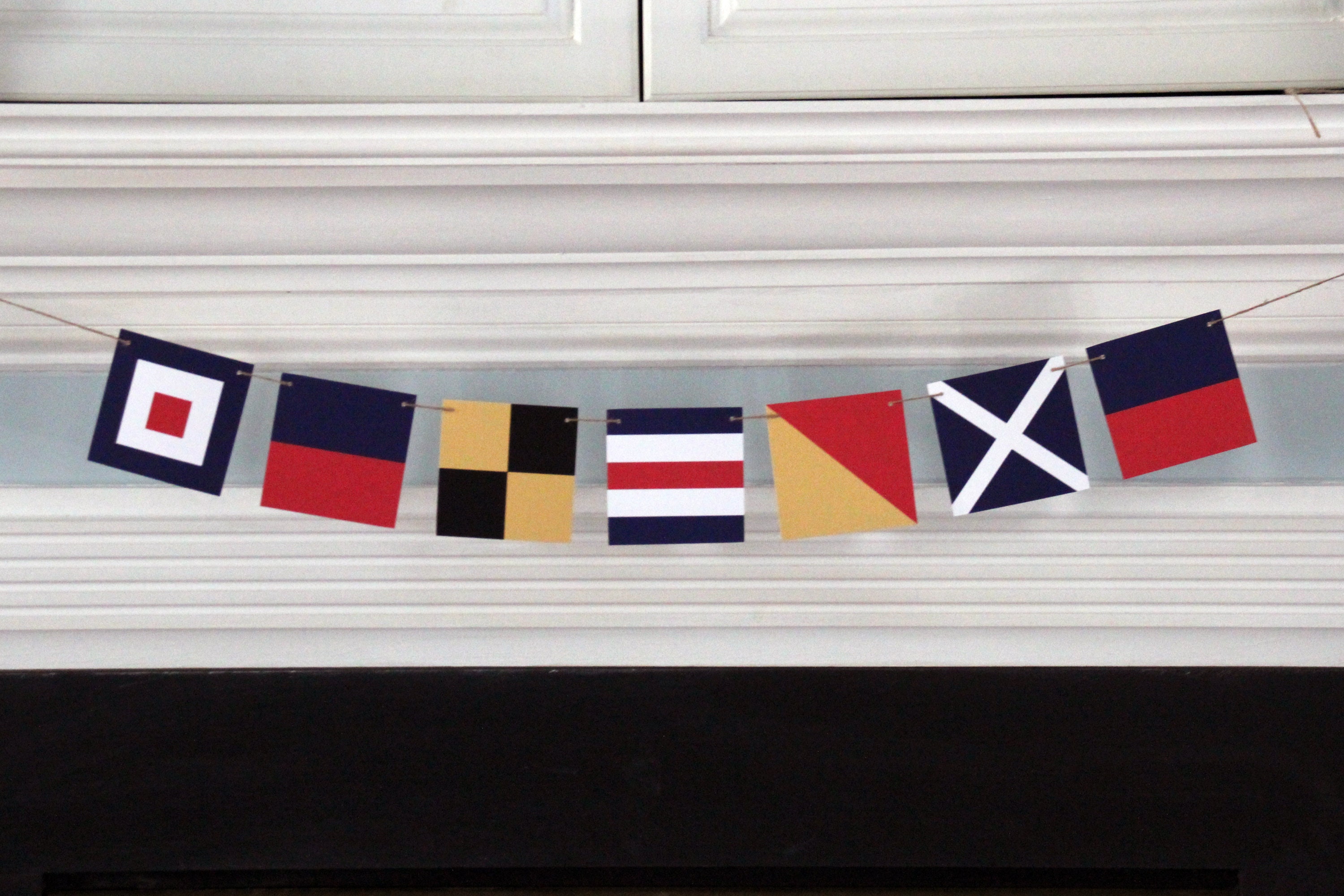 Nautical Flag Banner Coastal Decor Beach House Nautical Flag - Etsy